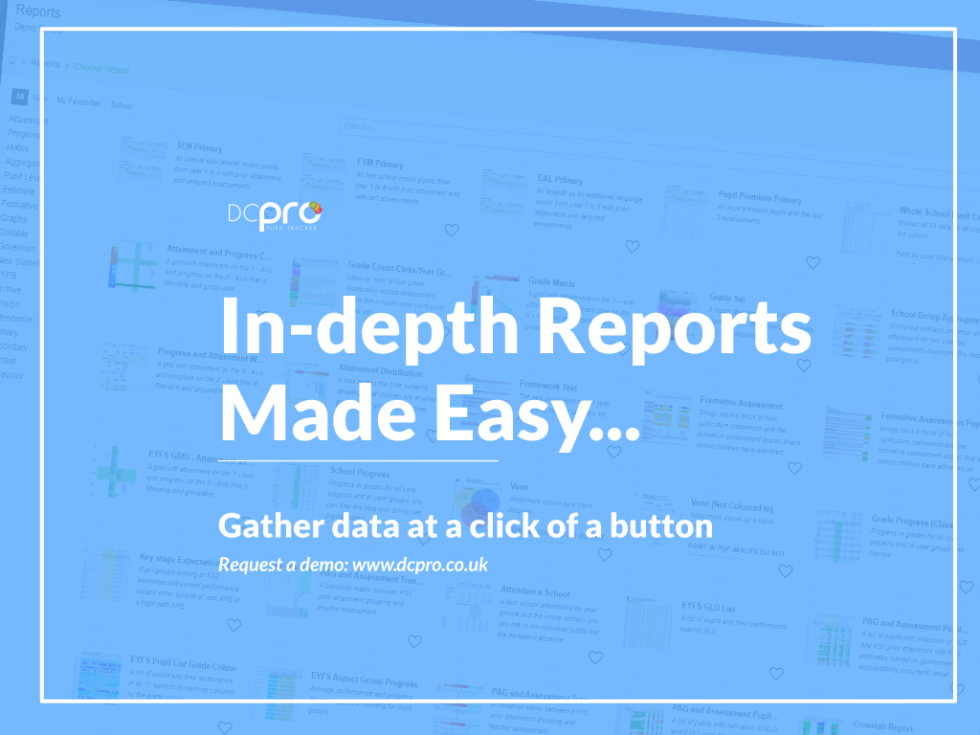 Multi Academy Trust Data | DCPro Assessment | Online Pupil Tracking